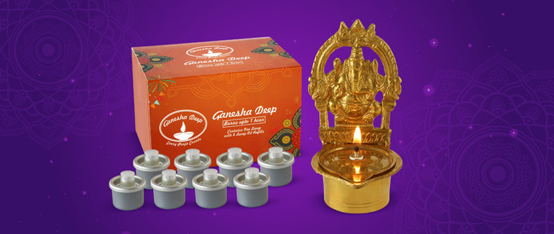 Buy Customized Traditional Brass Lamps for Pooja & Oil Refills